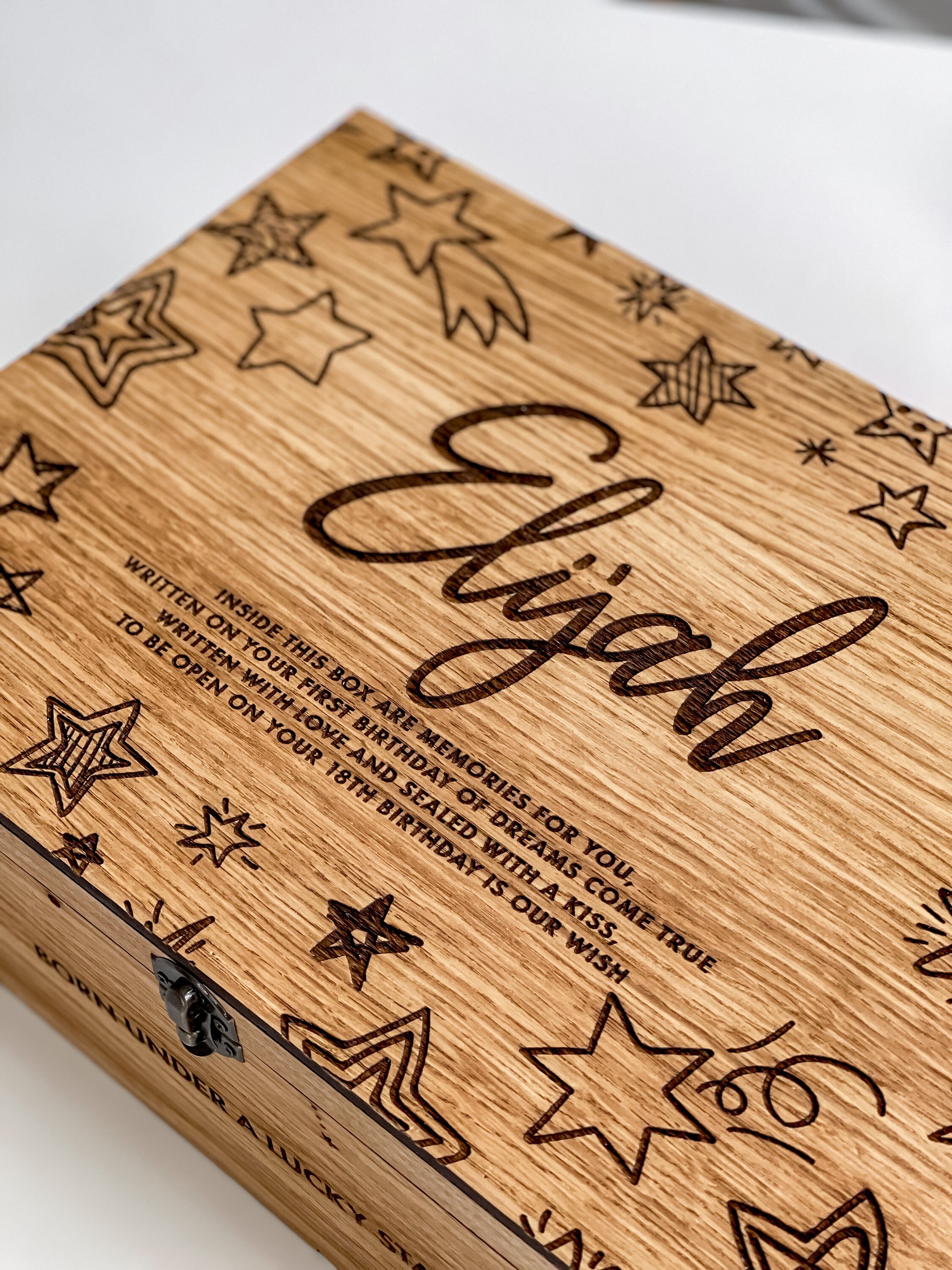 Personalized Baby Child Wooden Memory Keepsake Box - Gift for New Mum ...