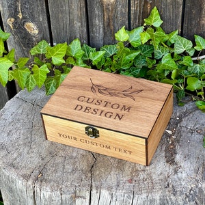 Custom Memory Wooden Laser Engraved Box, Christmas Gift Personalized ...