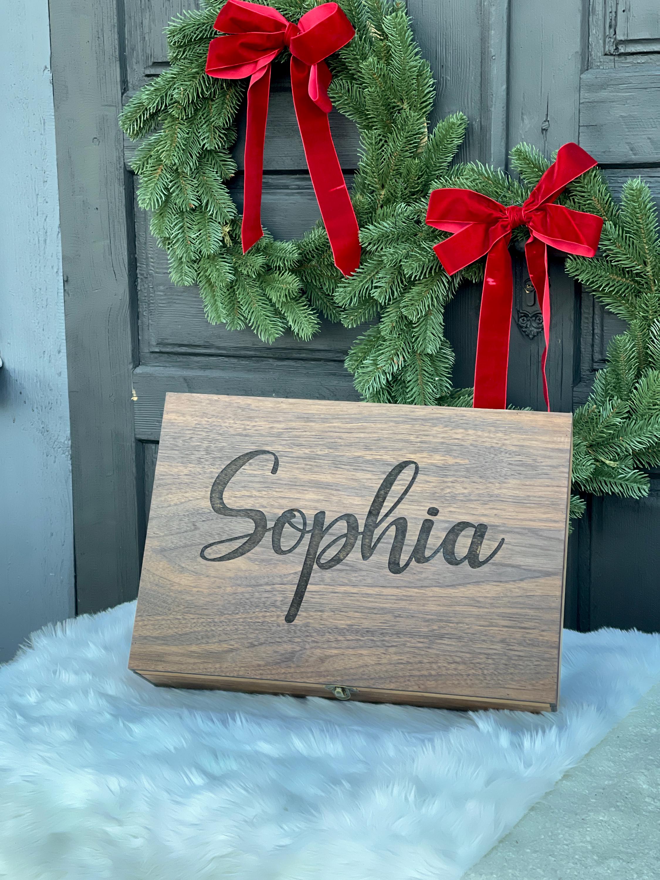 Personalized Memory Wooden, Keepsake Gift Box Christmas Valentine ...
