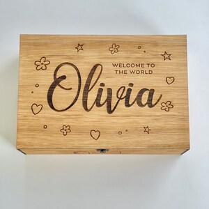 Personalized Baby Keepsake Box for Baby Girl and Baby Boy - Valentines ...