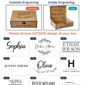 Personalized Wooden Name Box for Memories, Keepsake Christmas Gift ...