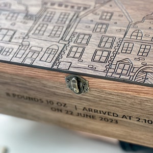 Personalized Baby Keepsake Memory Wooden Box - Gift for First 1st ...