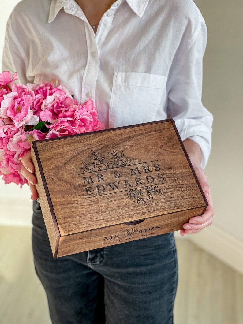 Custom Personalized Wooden Keepsake Box Valentine Day Gift - Etsy