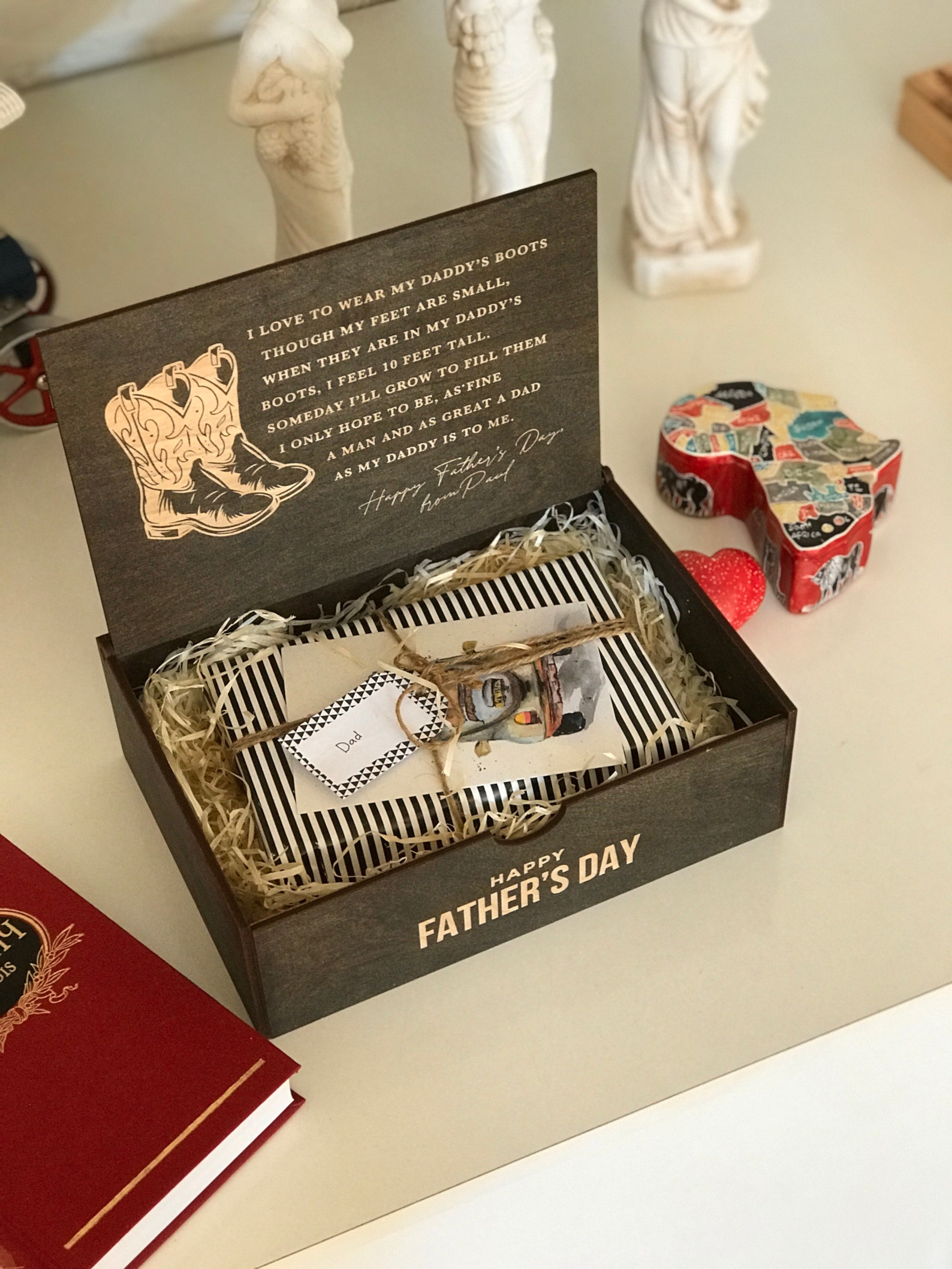 Wooden Memory Keepsake Box Personalized Fathers Day Gift - Etsy