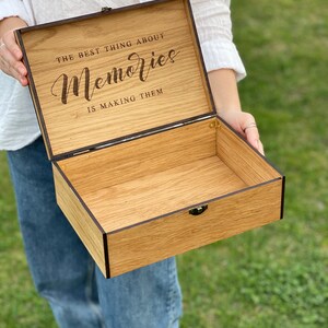 Memory Wooden Keepsake Box With Personalization Wedding Engagement ...