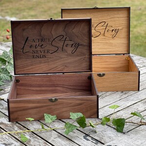 Personalized Memory Wooden Keepsake Valentines Lock Box Christmas ...