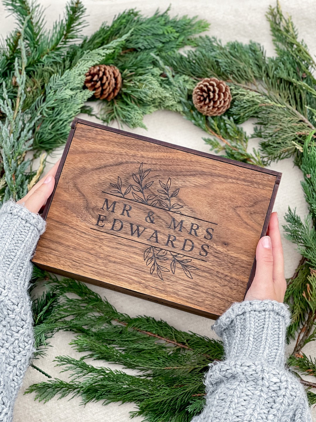 Custom Personalized Wooden Keepsake Box Christmas Gift for - Etsy