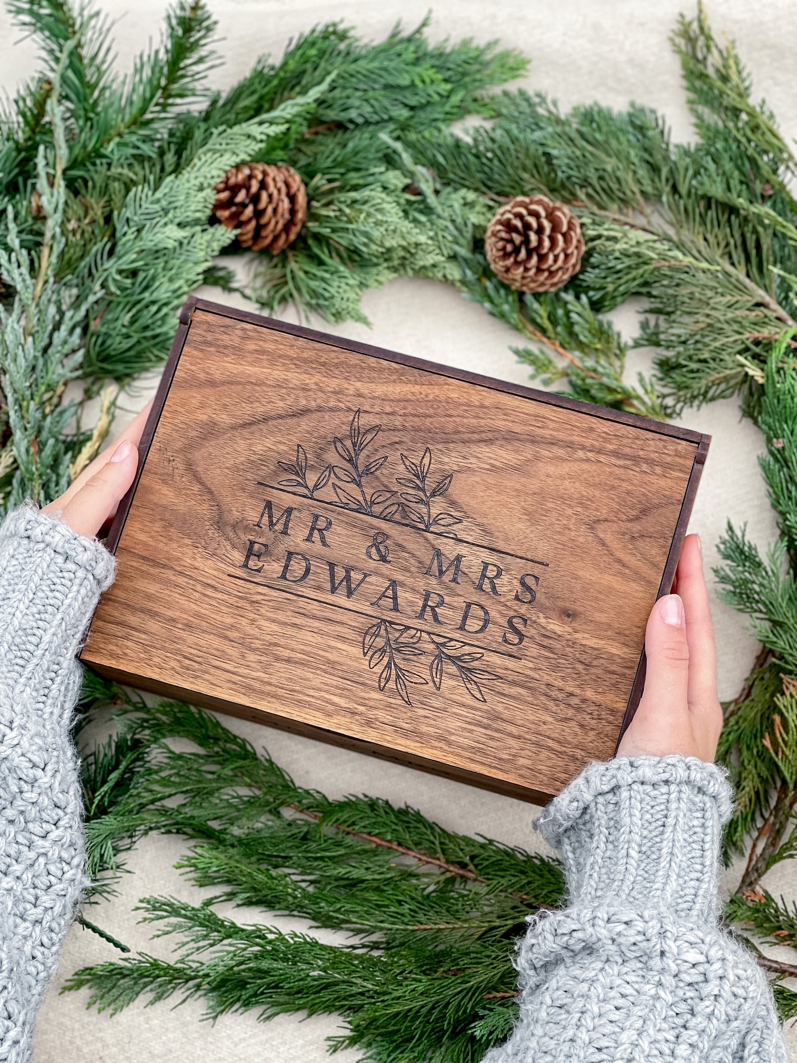 Custom Personalized Wooden Keepsake Box Christmas Gift for - Etsy
