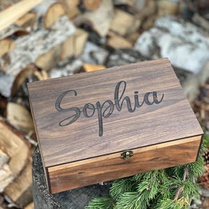 Personalized Memory Wooden, Keepsake Gift Box Christmas Valentine ...