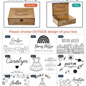 Baby Keepsake Box From Wooden With Personalization - Toddler Gift for ...