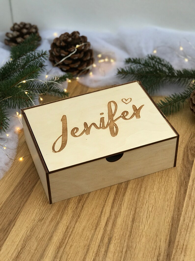 Memory Wooden Keepsake Box With Personalization Your - Etsy