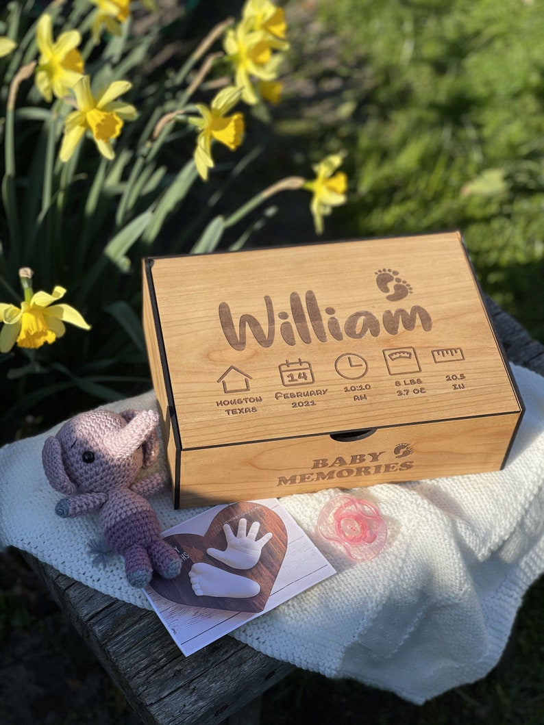 Personalized Baby Keepsake Memory Box Original Gift for Baby - Etsy