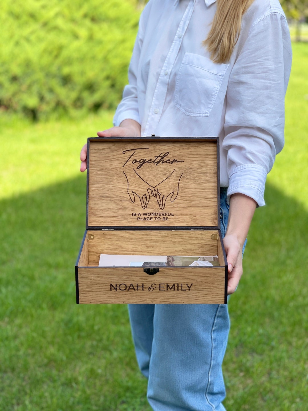 Personalized Memory Keepsake Box From the Wood Wooden Valentines Gift ...
