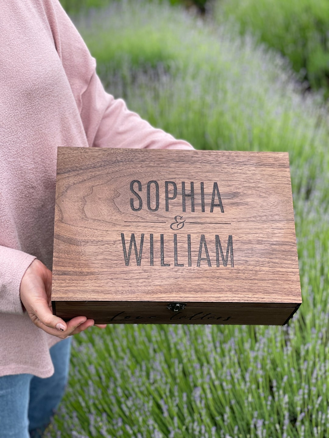 Love Letter Box - Valentines Day Gift. Personalized Small Wooden ...