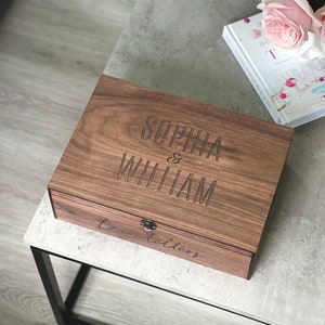 Personalized Memory, Wooden, Keepsake Box - Christmas Valentine Date ...