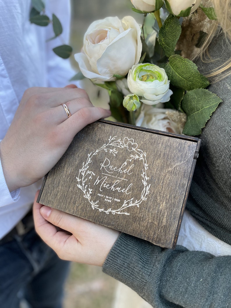 Wedding Gift Personalized Wooden Memory Keepsake Box | Etsy