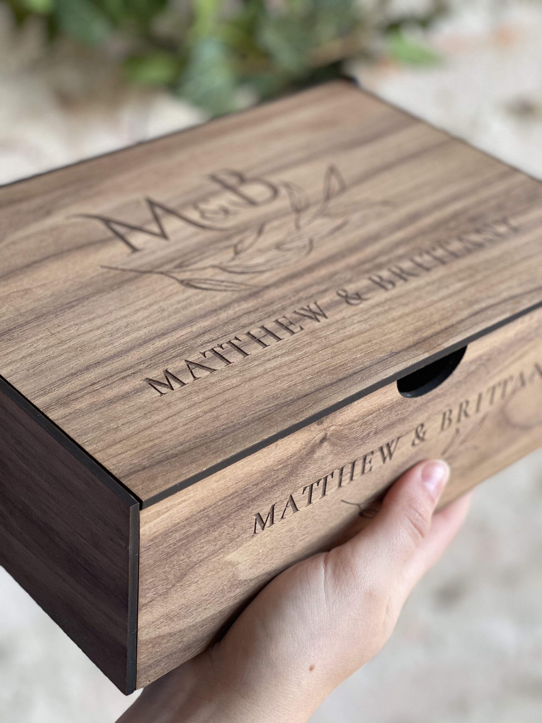 Personalized Wooden Keepsake Memory Box Unique laser | Etsy