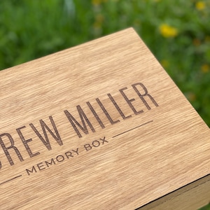 Personalized Wooden Name Box for Memories, Keepsake Christmas Gift ...