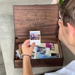 Personalized Memory, Wooden, Keepsake Box - Original Valentine Date ...