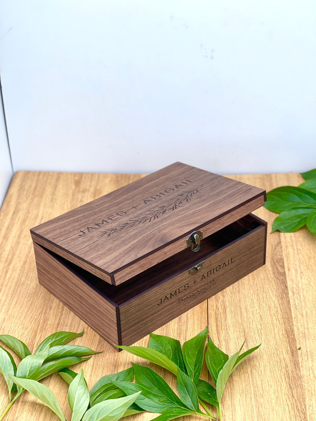 Keepsake, Wooden Box With Hinged Lid - Gift Christmas for Boyfriend ...
