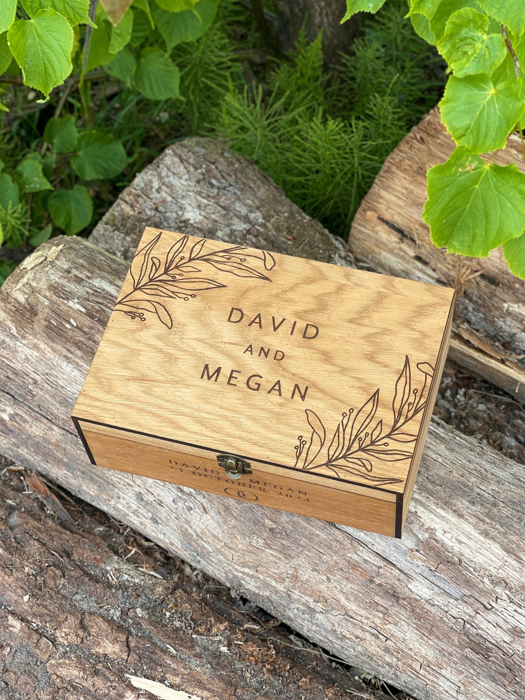 Custom Personalized Wooden Keepsake Box - Gift for Him, Her, Boyfriend ...