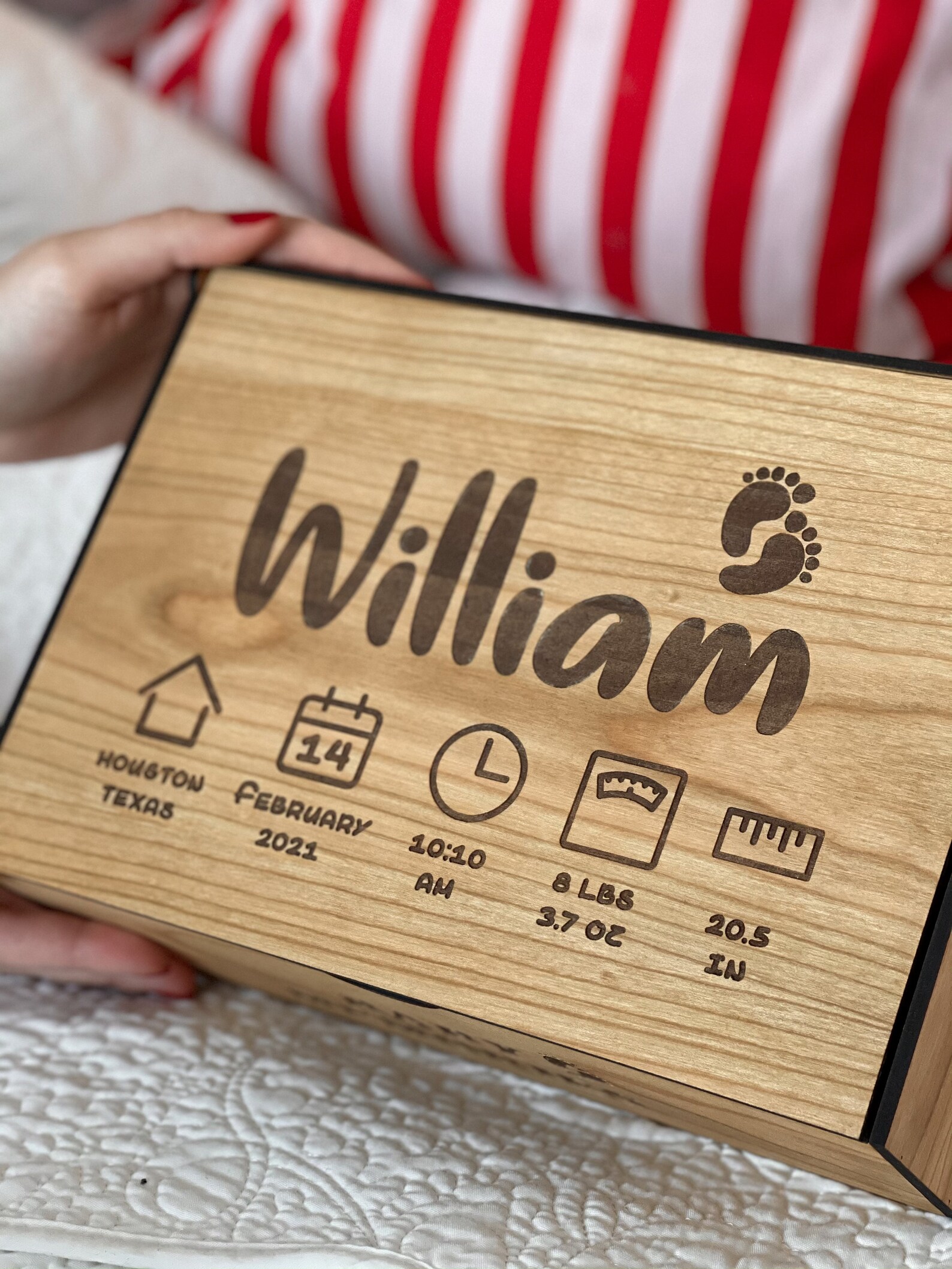 Personalized Baby Keepsake Memory box original gift for baby | Etsy