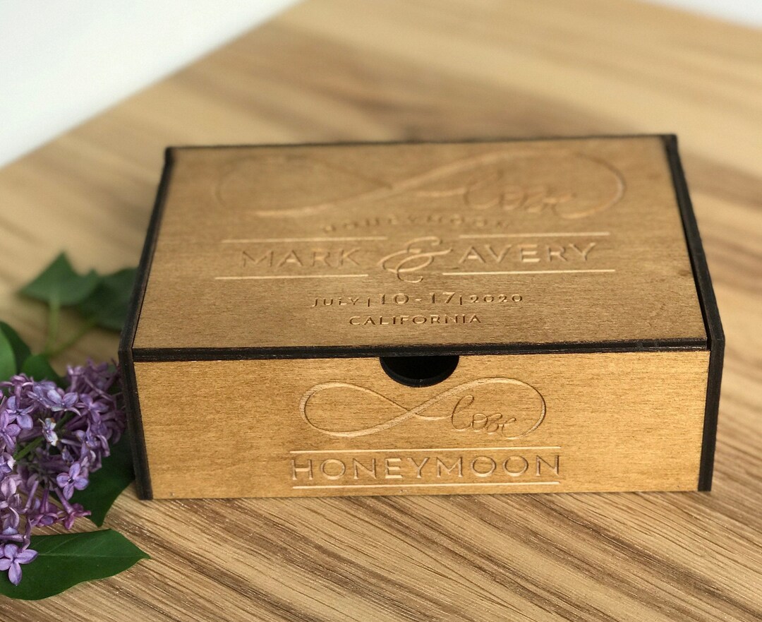 Wooden Memory Box With Personalization - Wooden Gift, Small Wooden Box ...