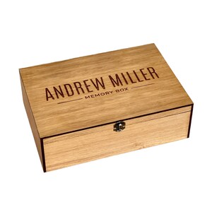 Personalized Wooden Name Box for Memories, Keepsake Christmas Gift ...