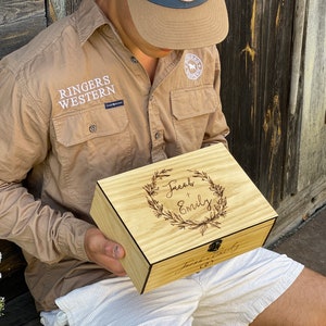 Card Box for Wedding Personalized Wooden Memory Keepsake - Etsy