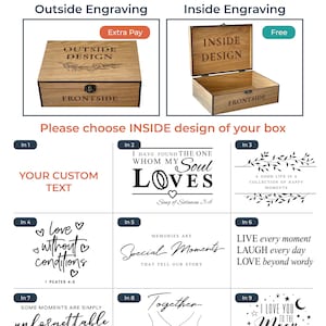 Personalized Boyfriend, Girlfriend Gift for Him, Her Wooden Memory ...