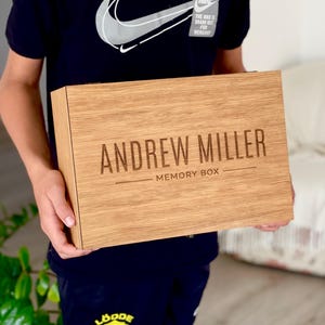 Personalized Wooden Name Box for Memories, Keepsake - Christmas Gift ...