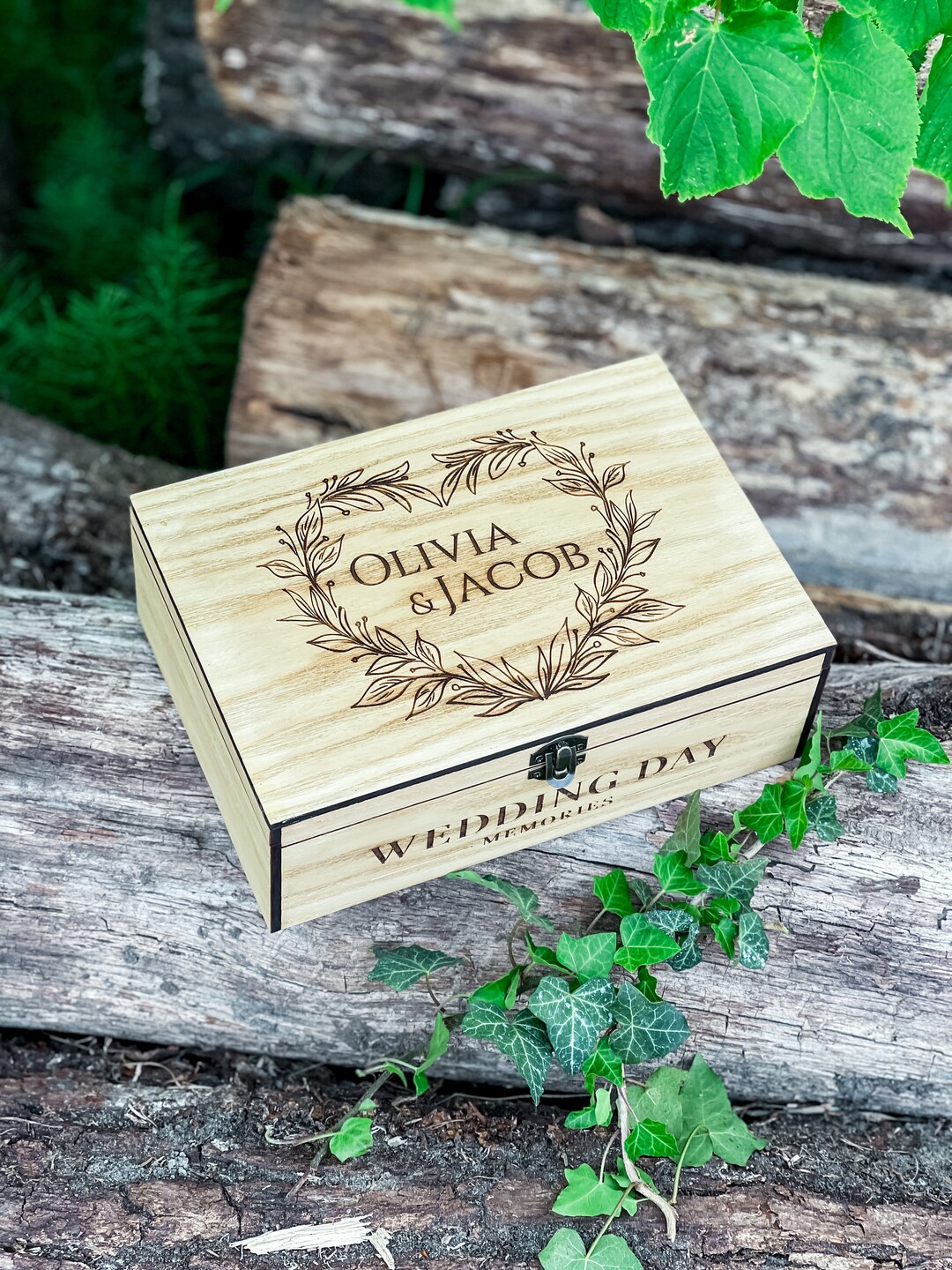 Custom Personalized Wooden Memory Keepsake Box - Gift for Him, Her ...