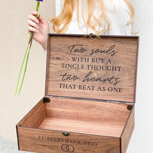 Wedding Wooden Card Box - Gift for Him, Her, Boyfriend, Girlfriend ...