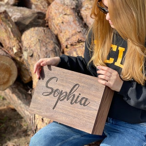 Personalized Valentines Wooden, Keepsake Gift Box Valentine Birthday ...