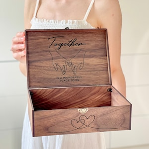 Personalized Memory Wooden Keepsake Box Valentines Day Wedding ...