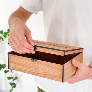 Personalized Wooden Name Box for Memories, Keepsake Christmas Gift ...
