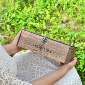 Custom Personalized Wooden Keepsake Box - Wedding Card Box, Anniversary ...
