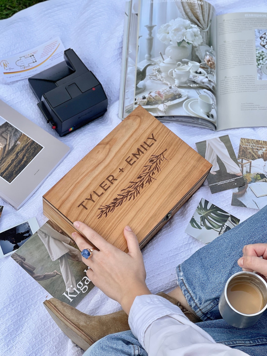 Personalized Memory, Wooden, Wedding Keepsake Box Anniversary Couple ...