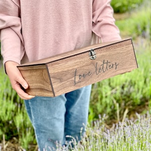 Love Letter Box Valentines Day Gift Box Personalized Small Wooden ...