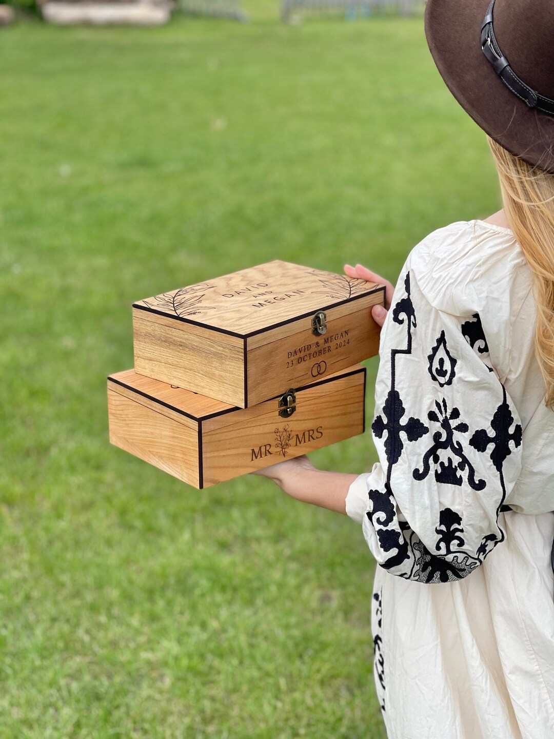 Custom Personalized Wooden Keepsake Box - Gift for Him, Her, Boyfriend ...