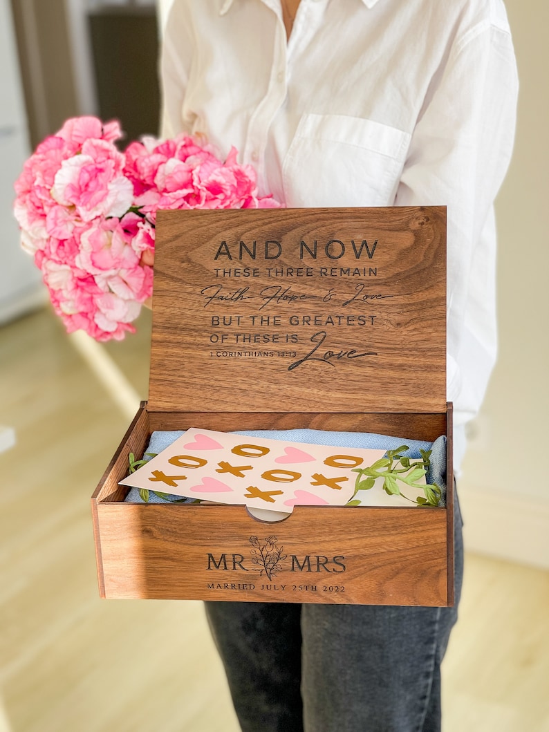 Custom Personalized Wooden Keepsake Box Valentine Day Gift - Etsy