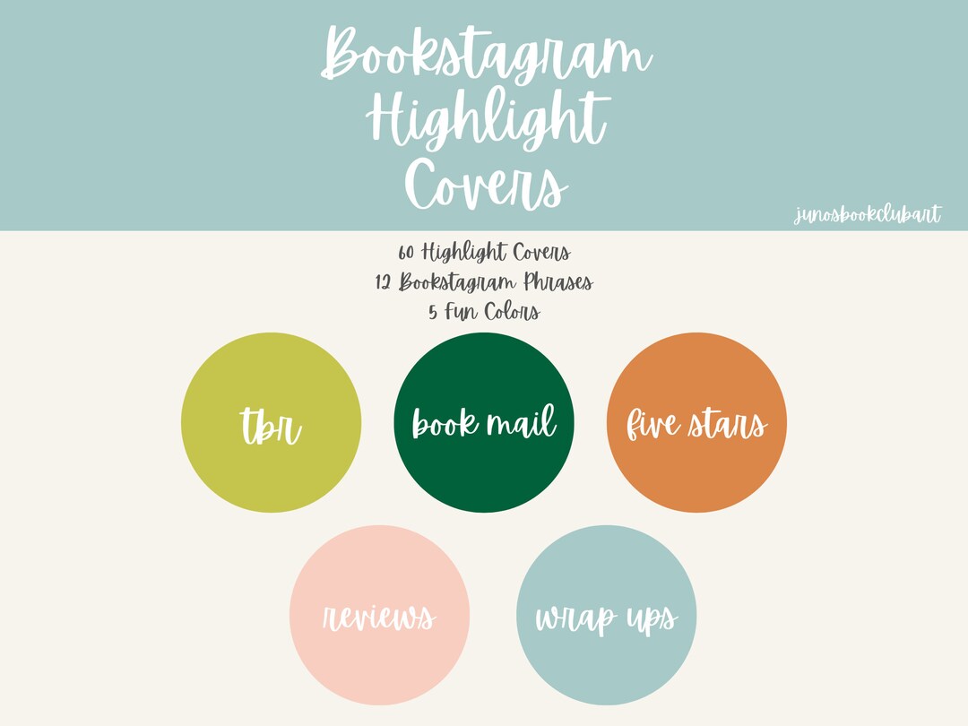 Fun Bookstagram Highlight Covers | Instagram Highlight Story Covers for ...