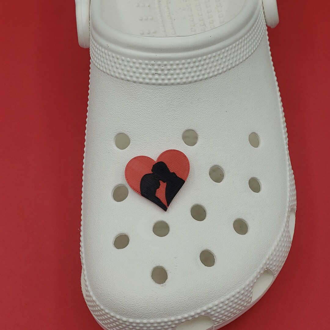 Heart With Couple Croc Charm - Etsy