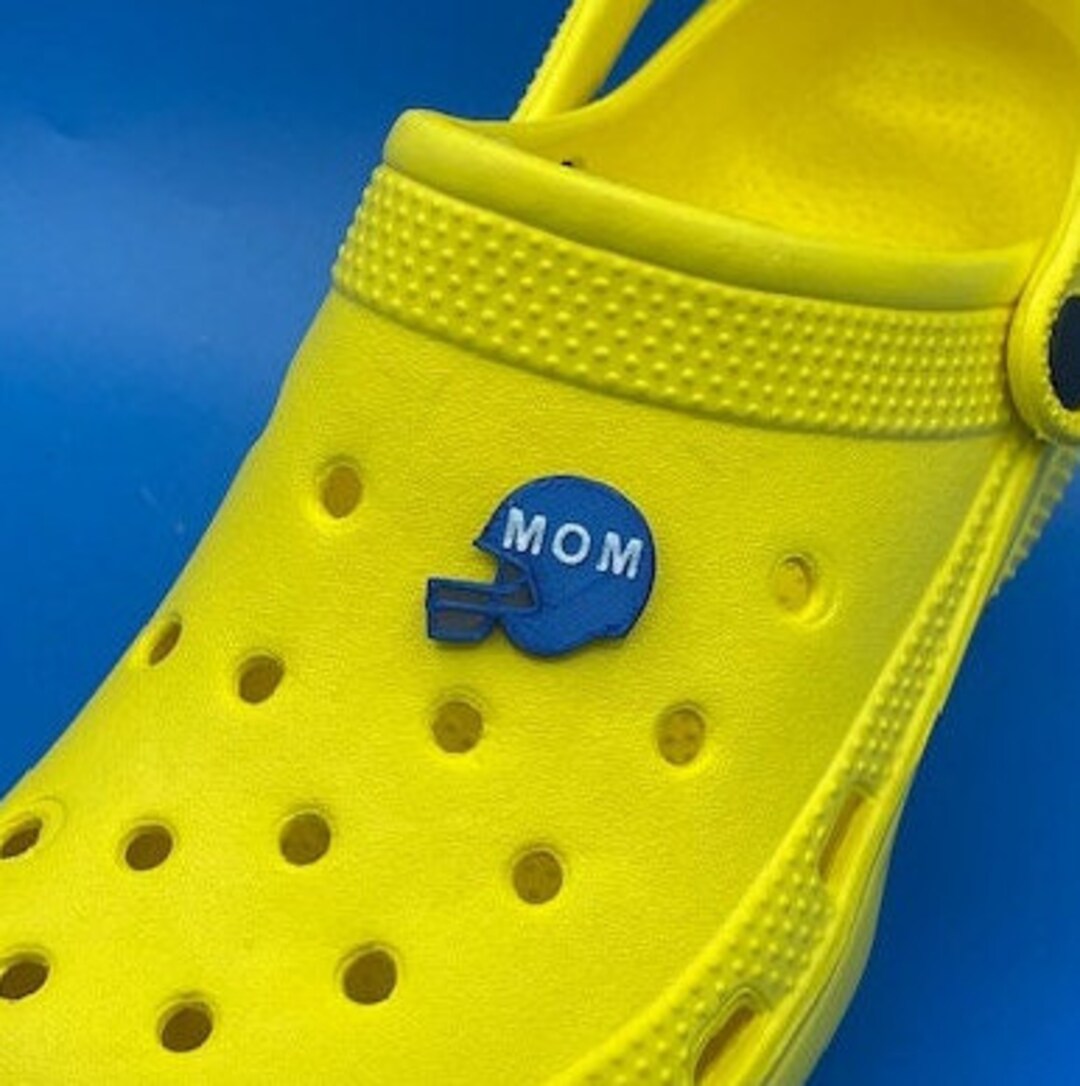 Mom Football Helmet Croc Charm - Etsy