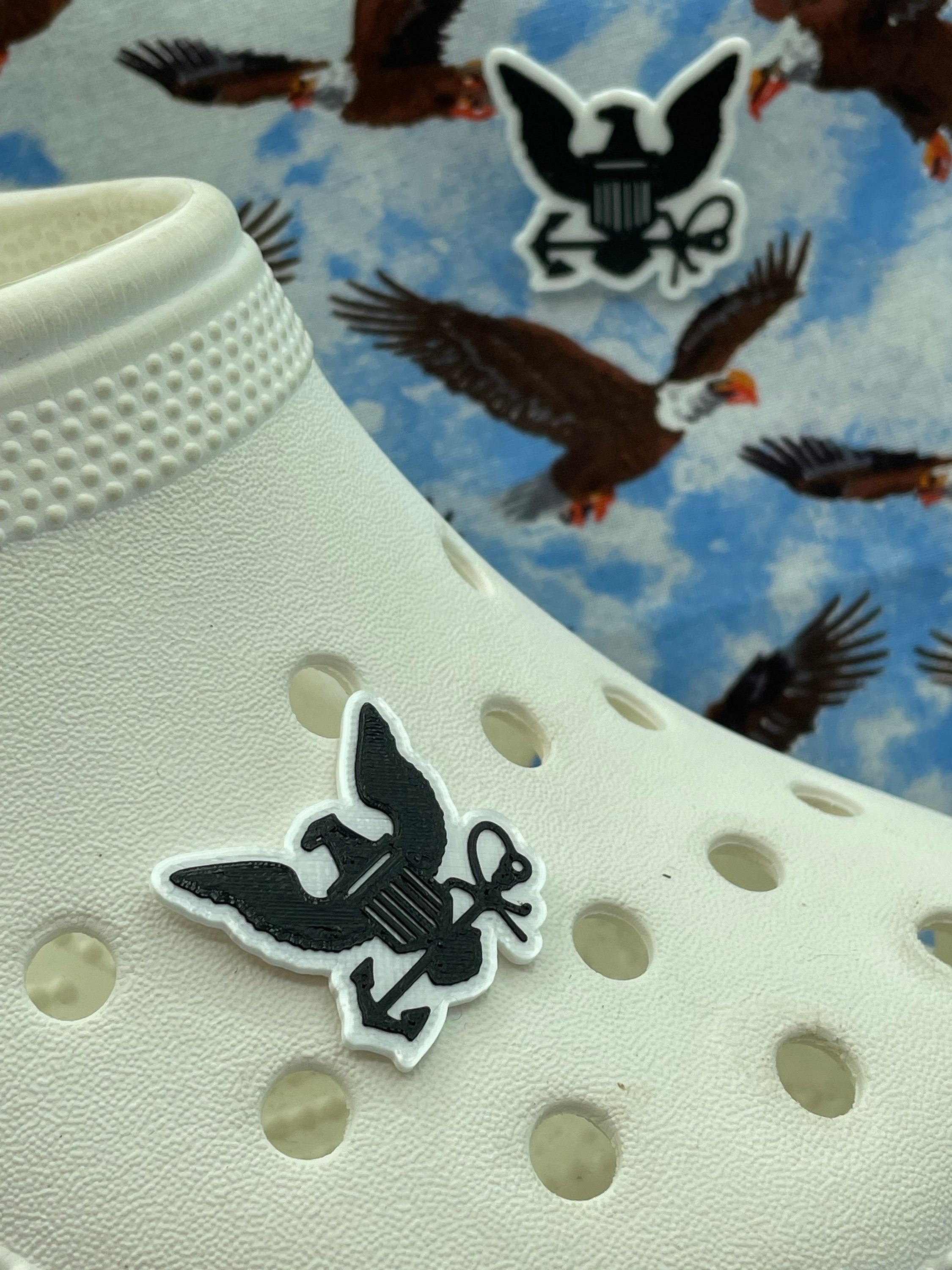 Coast Guard American Eagle Anchor Croc Charm OR Pin priced - Etsy