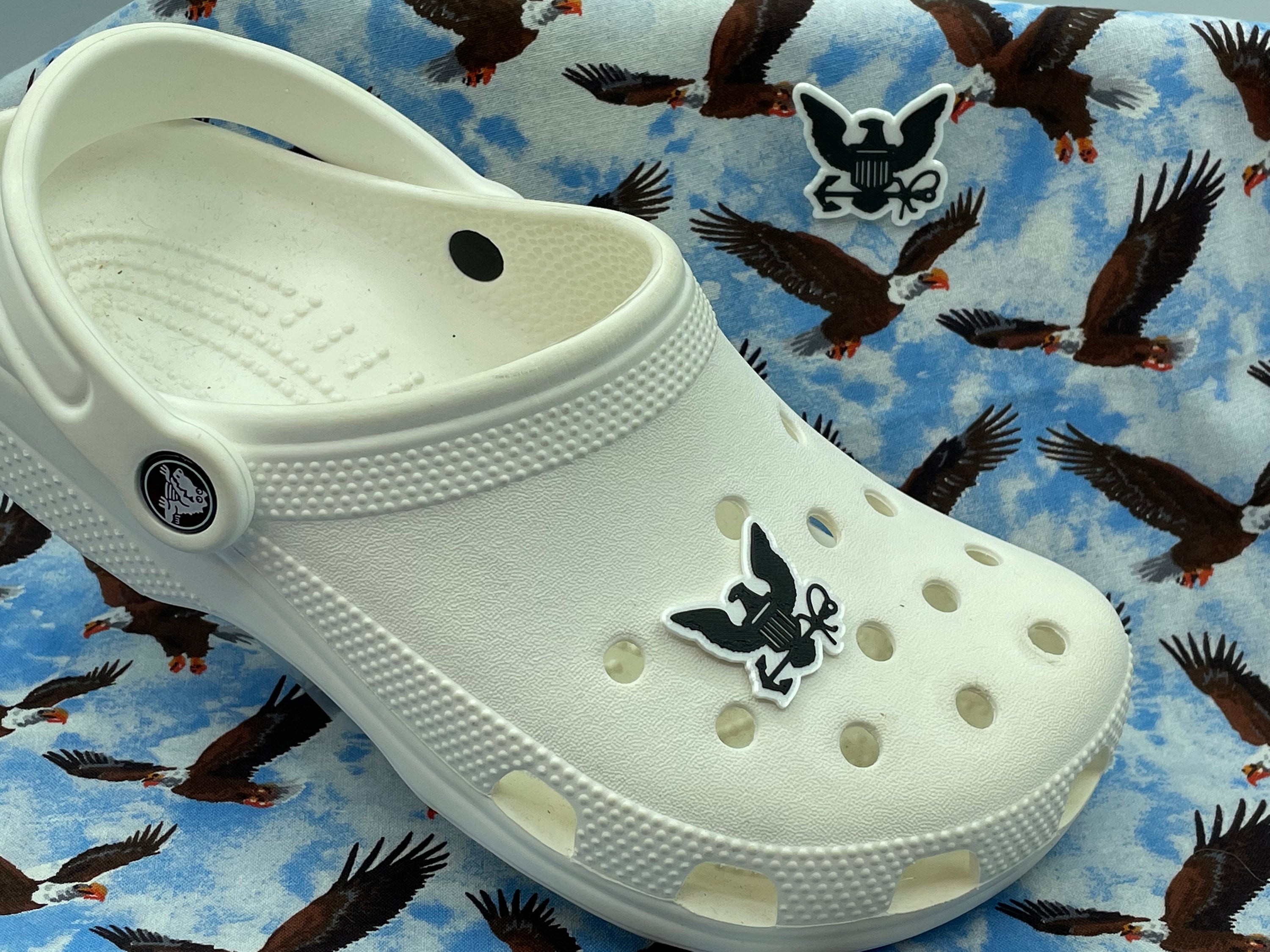 Coast Guard American Eagle Anchor Croc Charm OR Pin priced - Etsy