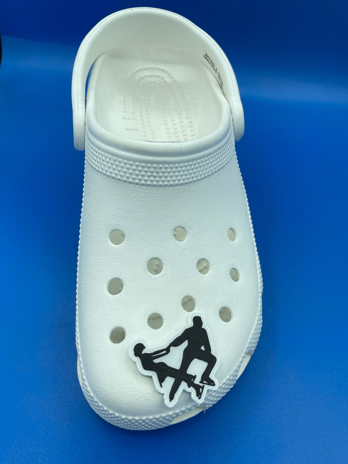 Ice Skating Couple Clog Charm - Etsy