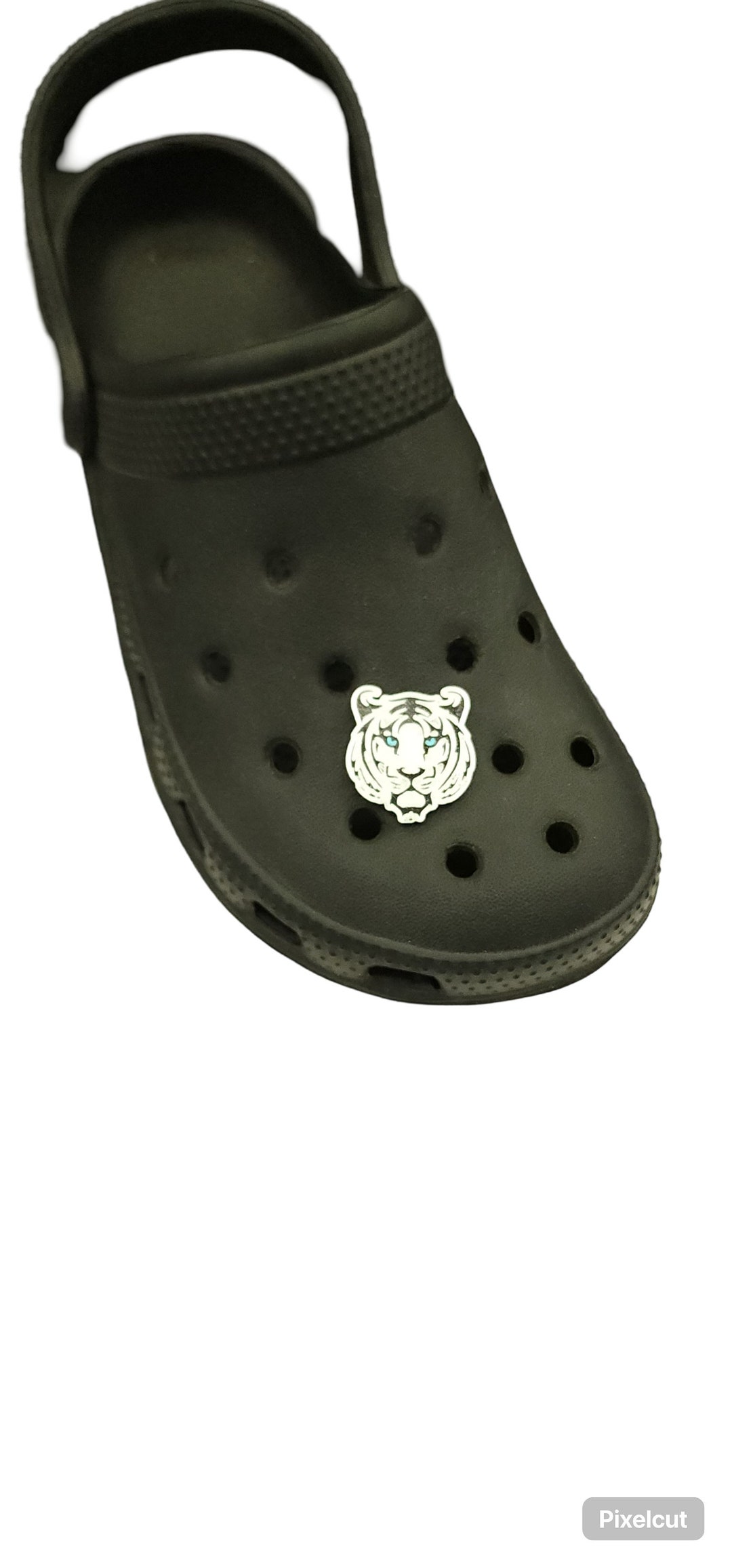 White Tiger Head Clog Charm - Etsy