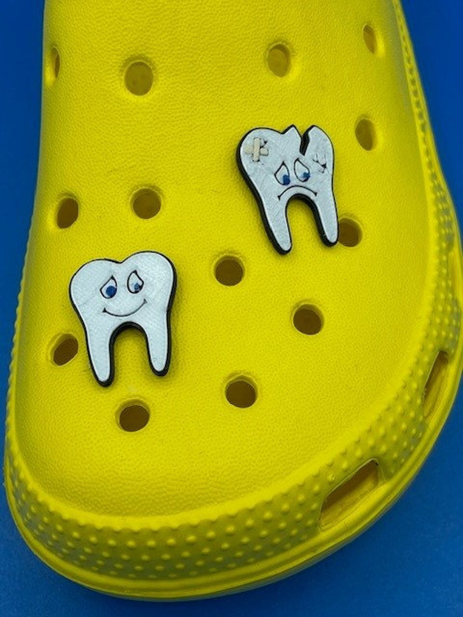 Tooth Croc Charm Chose Happy OR Broken - Etsy