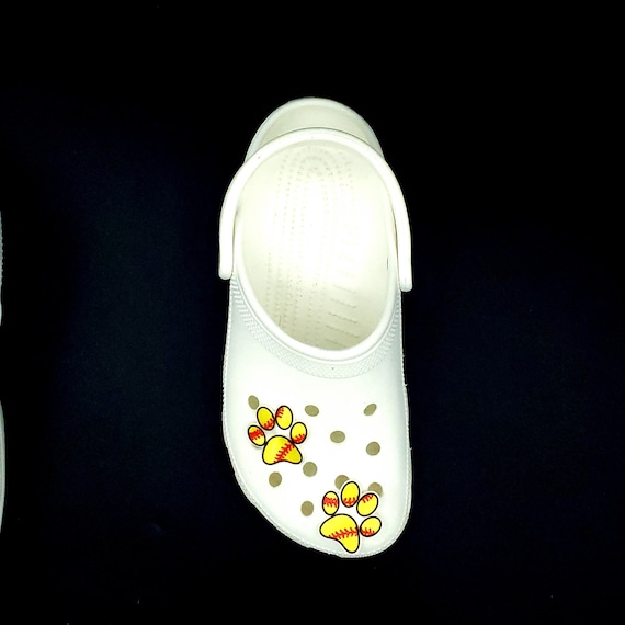 Softball Paw Print Clog Charms priced Individually | Etsy